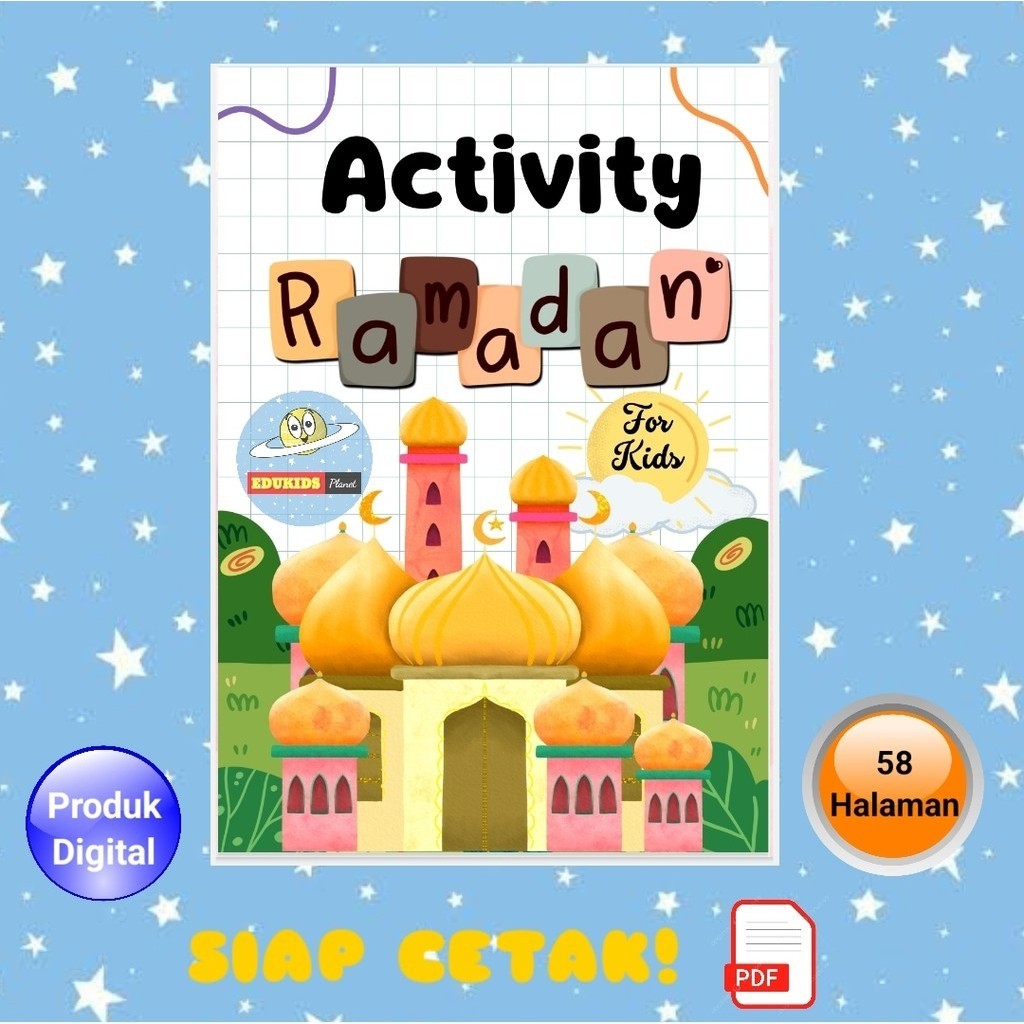 Jual Printable Worksheet Activity Ramadhan for Kids | Lembar Kerja Anak ...