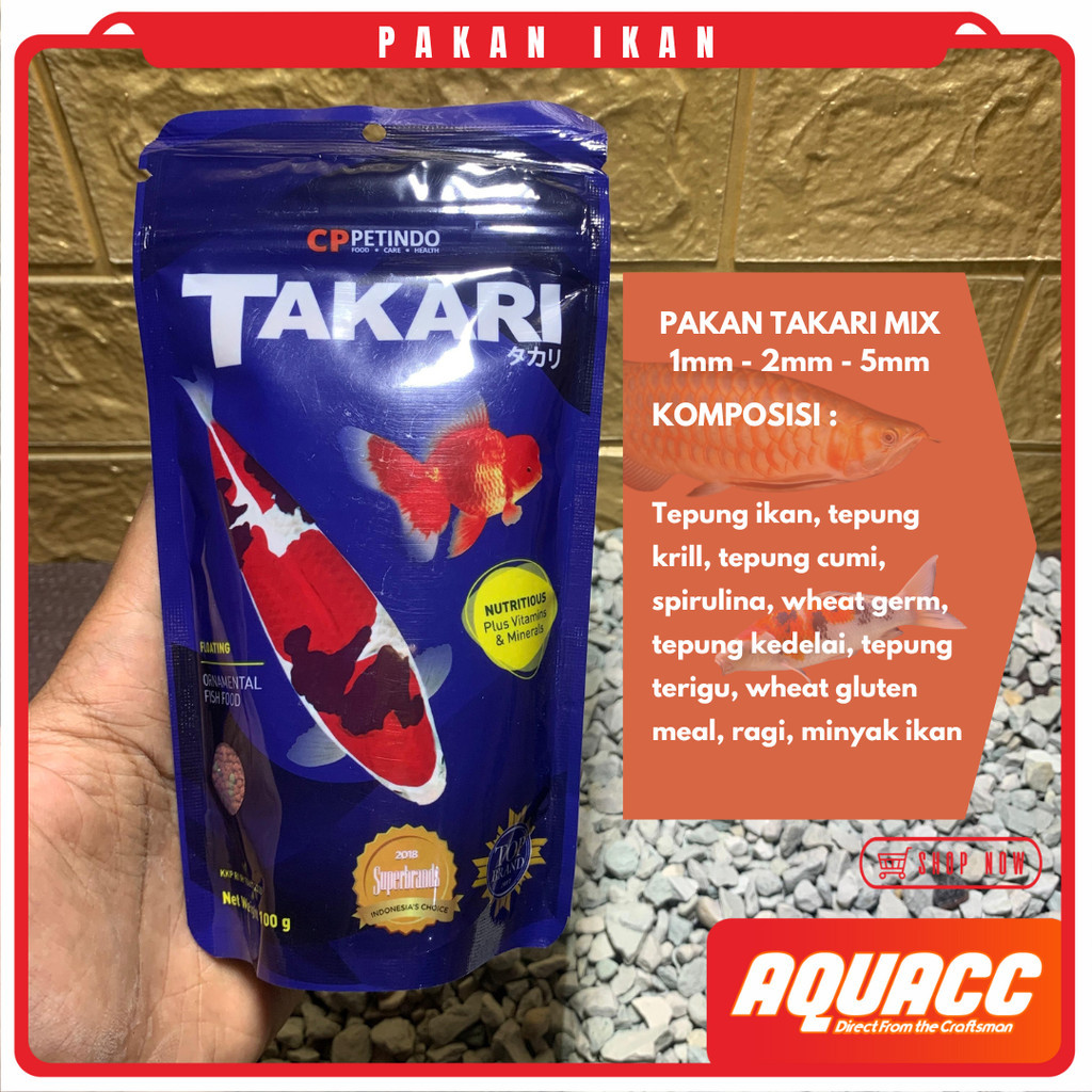 Jual Pakan Ikan Takari 500 gr Pelet Koi Channa Cupang Arwana Komet ...