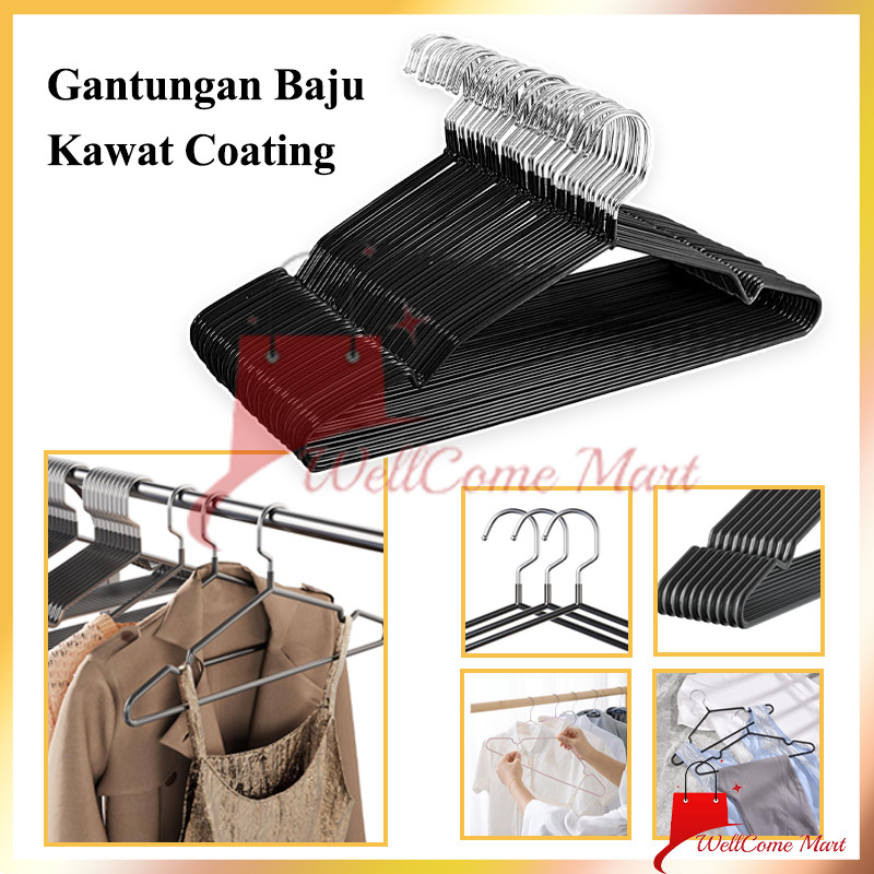 Jual Hanger Baju Stainless Steel 1 Pak isi 1pcs 40 cm / Gantungan Baju ...