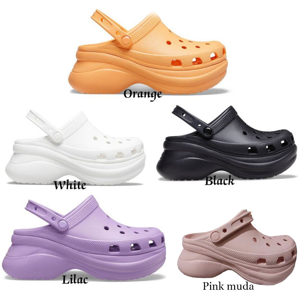 Jual Classic Bae Clog Crocs Sandal wanita platform Chain Embellished ...