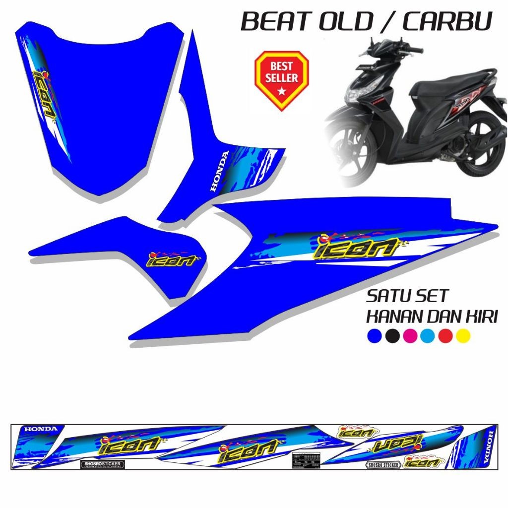 Jual STIKER VARIASI ICON STIKER BEAT OLD V1 CARBU VARIASI SETIKER ...