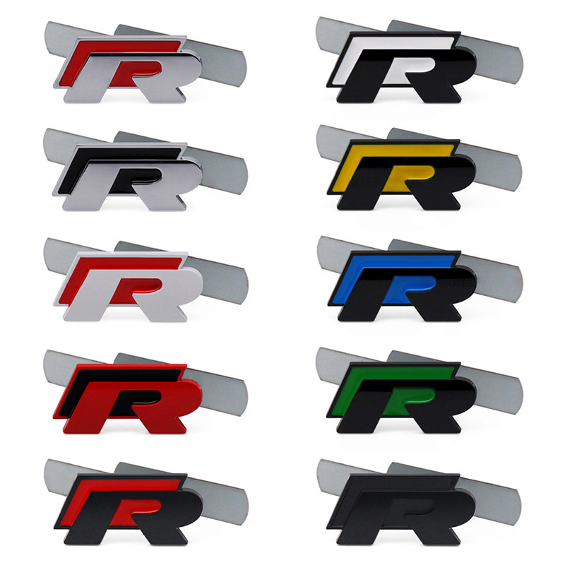 Jual 3D Metal R Grill Emblem Badge R line Grille Stickers For ...