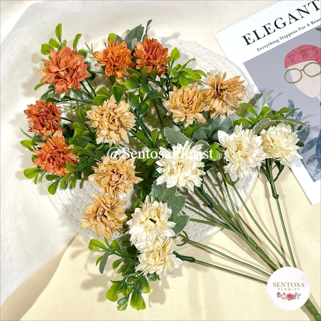 Jual Bunga Dahlia Mini X5 Bunga Mini Artificial Bunga Hias Hantaran ...