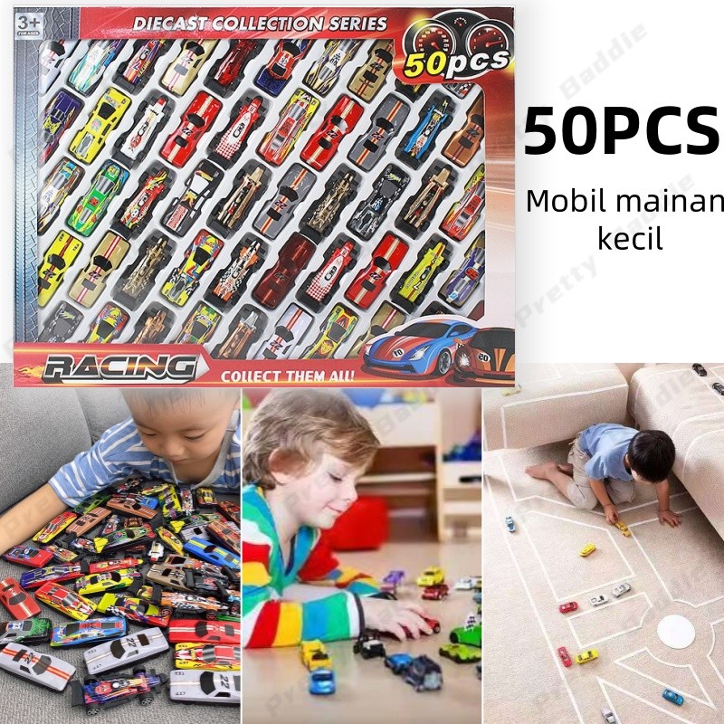Jual 50 pcs Model Mobil Balap Mini Kotak Set Mobil Balap Mini Mainan ...