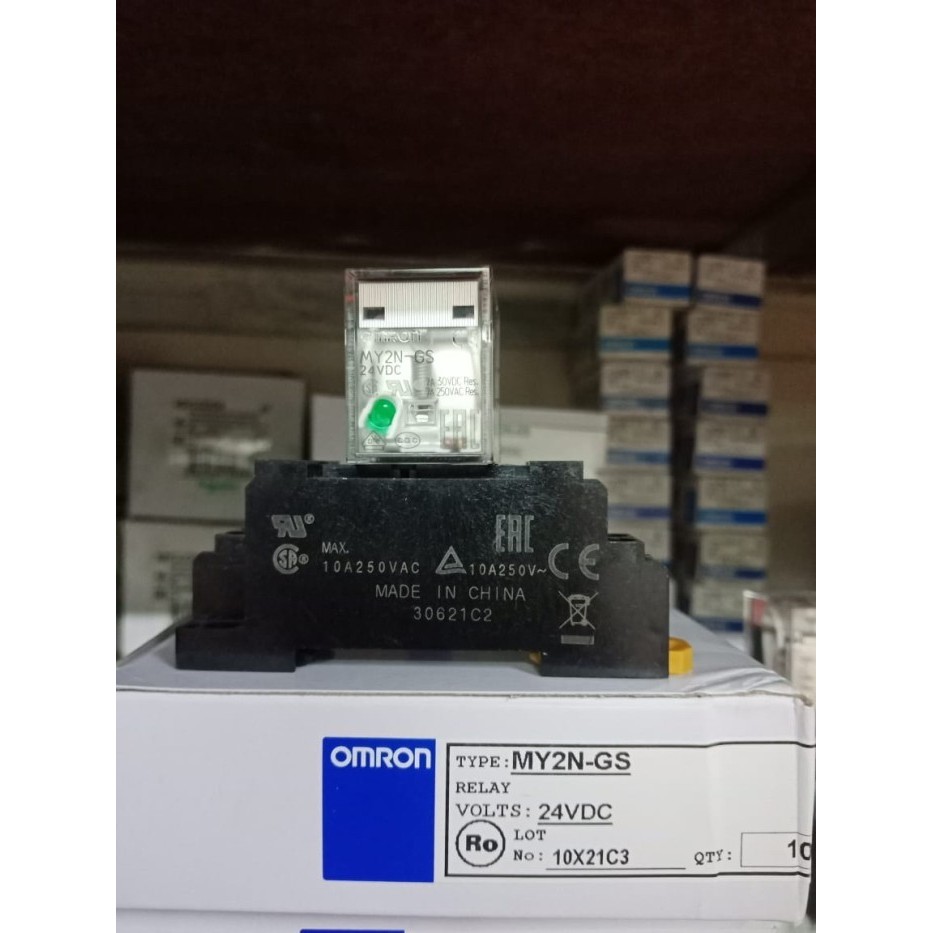 Jual RELAY OMRON MY2-GS 24VDC 8PIN 8KAKI + SOKET PYFZ-08-E OMRON ORIGINAL | Shopee Indonesia