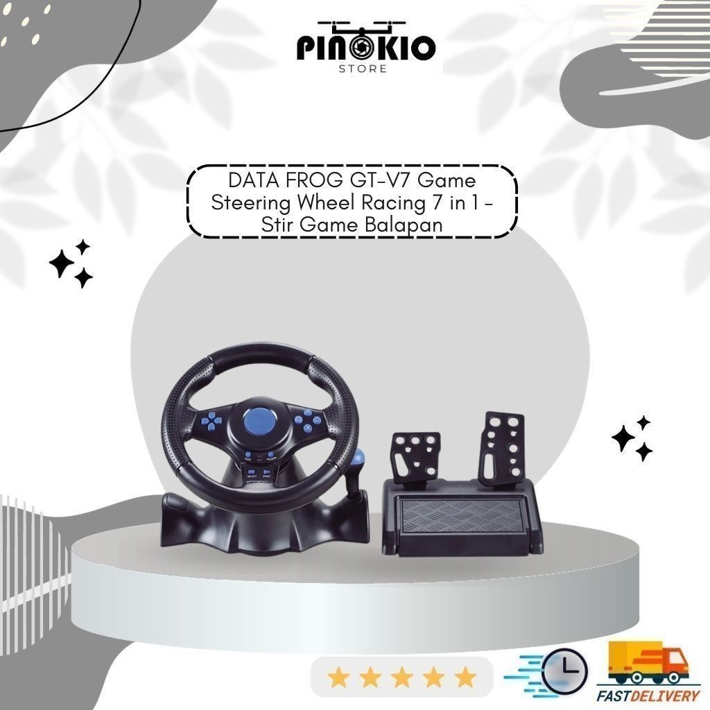 Jual 194 DATA FROG GT-V7 Game Steering Wheel Racing 7 in 1 - Stir Game ...