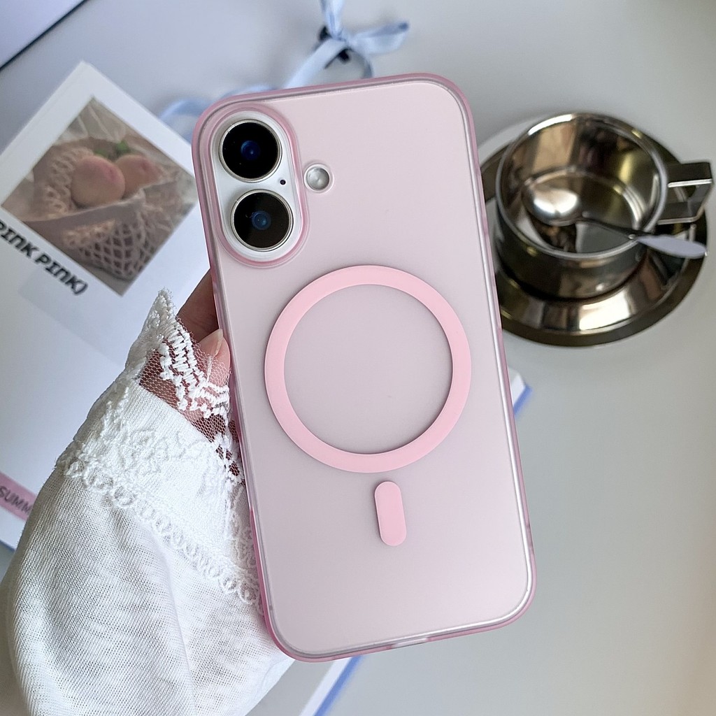 Jual New Luxury For Magsafe Wireless Charge Magnetic Translucent Case ...