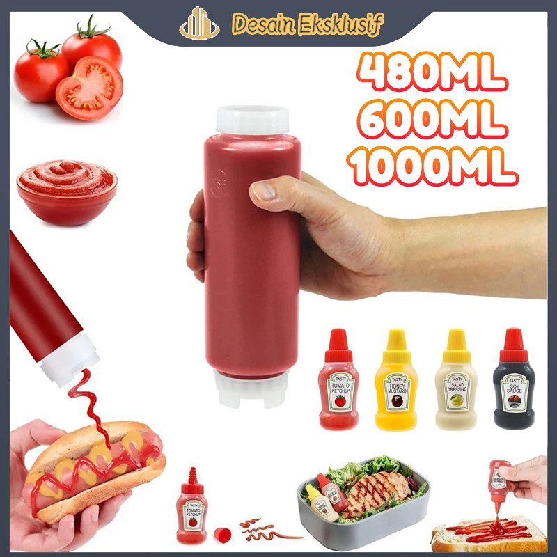 Jual 16/20oz Squeeze Bottle Dispenser / Botol Squeeze Saos Kecap Botol ...