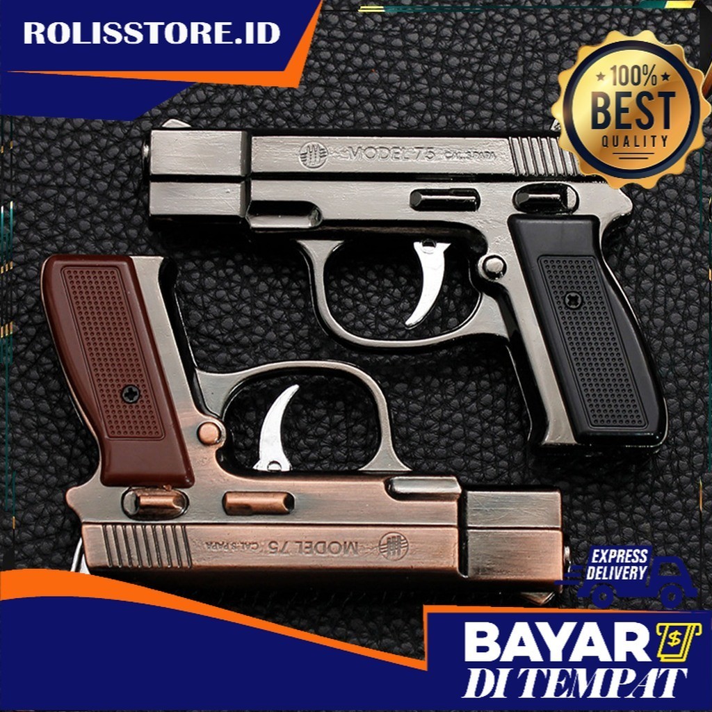 Jual Korek Api Bara Gas Pistol Senter Model M75 White Light ...