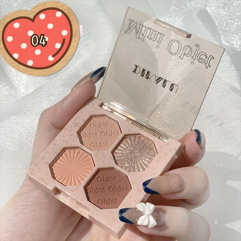 Jual DIKALU 4 COLORS EYESHADOW PALETTE MAKEUP SHIMMER MATTE TAHAN LAMA | Shopee Indonesia