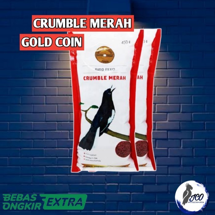 Jual GOLD COIN CRUMBLE MERAH PAKAN BURUNG KACER MURAI VOER PUR PAKAN ...