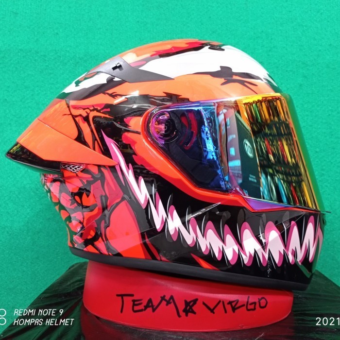Jual (NEW)- HELM KYT TT COURSE MARVEL CARNAGE PAKET GANTENG LIMITIED ...