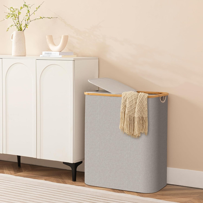 Jual Keranjang laundry lipat besar dengan sekat foldable laundry basket ...