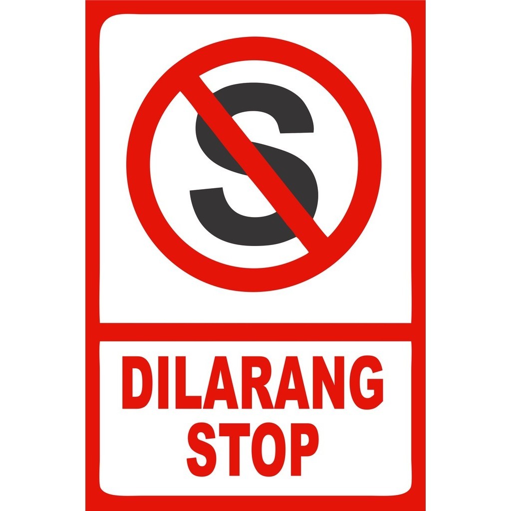 Jual Rambu Plang Dilarang Berhenti AKRILIK | Shopee Indonesia
