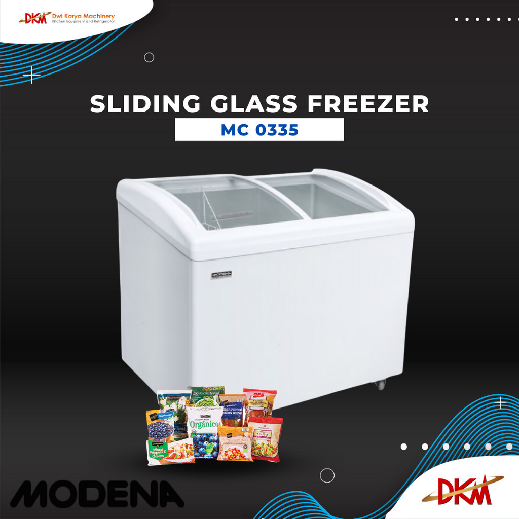Jual SLIDING GLASS FREEZER MODENA MC 0335 /FREEZER SLIDING CURVE MODENA MC-0335 | Shopee Indonesia