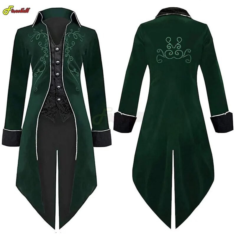 Jual Men's Medieval Tuxedo Jacket Victorian Renaissance RetroCosplay ...