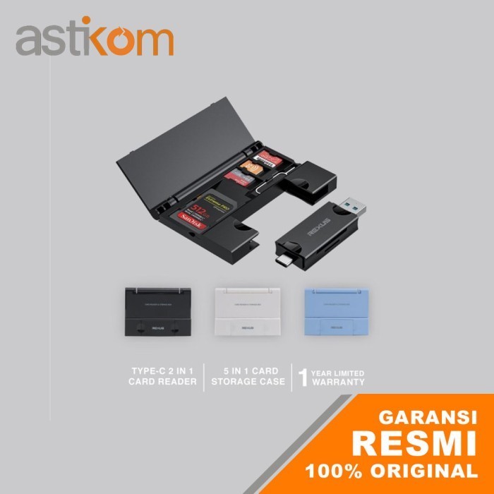 Jual Card Reader Rexus RXC-305 2in1 with Storage Case USB 3.0 | Shopee ...