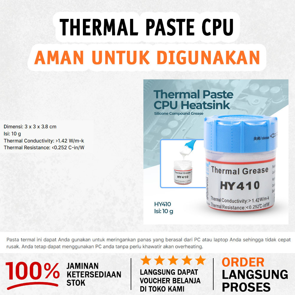 Jual Thermal Paste CPU Heatsink | Membantu Menghantar Panas Aman Untuk ...