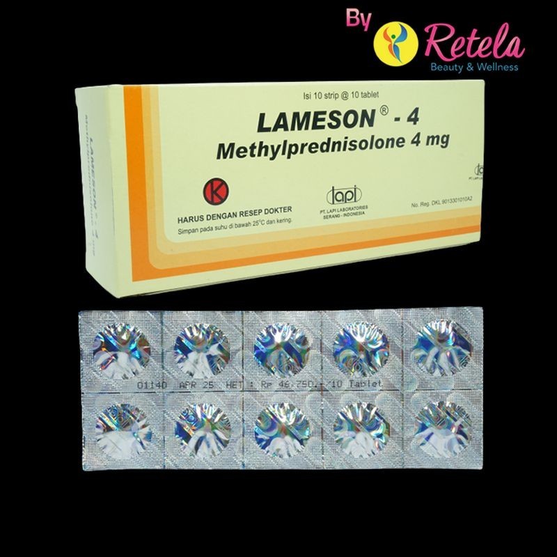 Jual LAMESON 4MG TABLET 10`S/METHYLPREDNISOLON/ANTI RADANG/ANTI ...