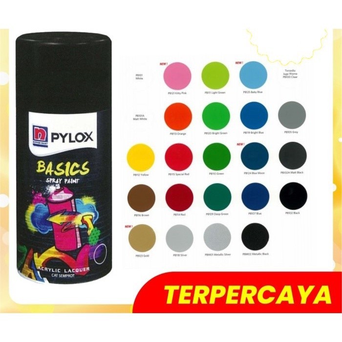 Jual NIPPON PAINT Pylox Basic 300cc / Cat Semprot Spray berbagai Warna ...