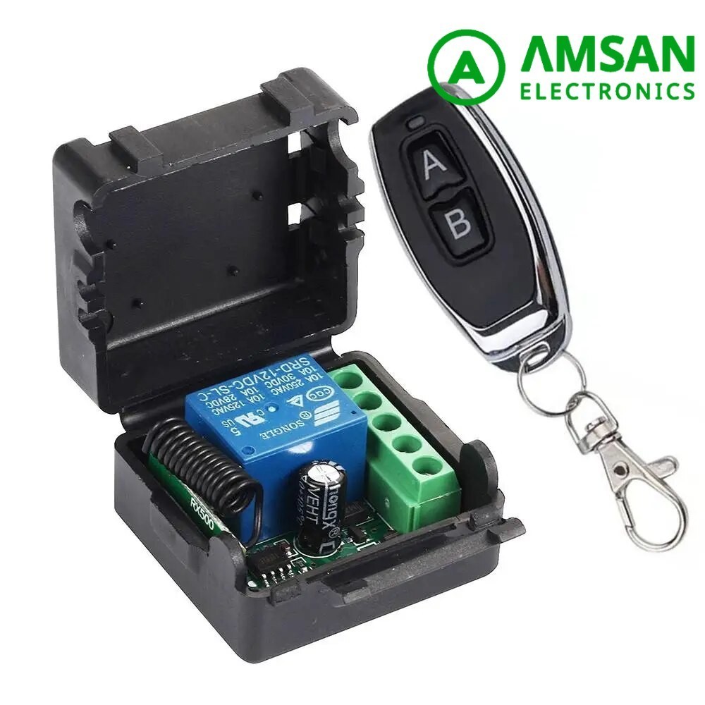 Jual 433Mhz Universal Wireless Remote Control Switch DC 12V Relay Receiver Module RF Transmitter ...