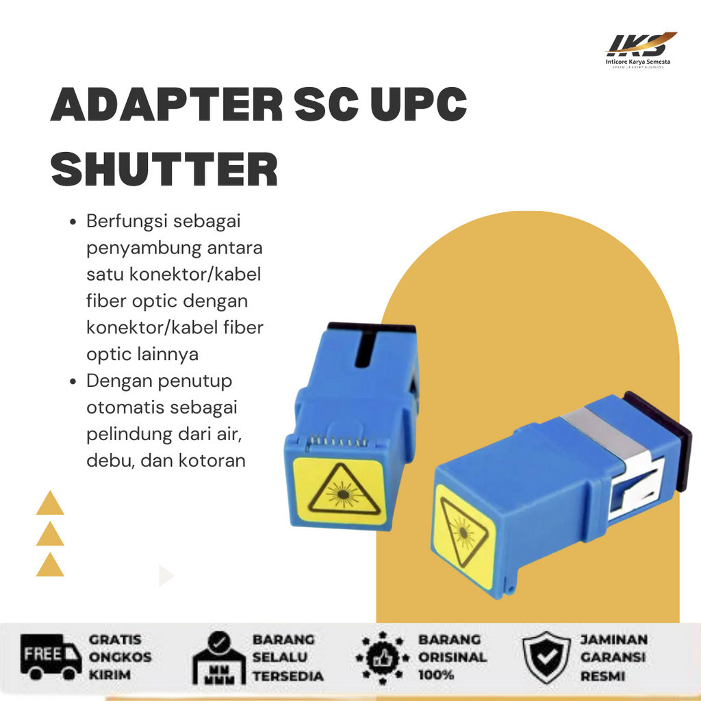 Jual Satu Pcs Adapter Barrel Connector SC with SHUTTER | Shopee Indonesia