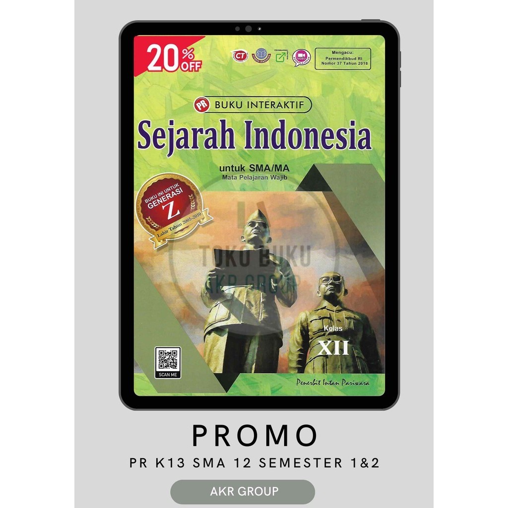 Jual Buku Pr/Lks Sejarah Indonesia K13 SMA/MA Kelas 12 Semester 1&2 Intan pariwara Tahun 2024 ...