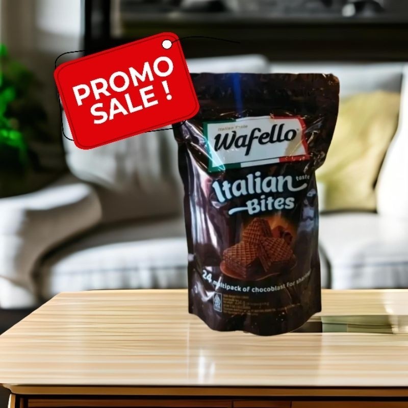 Jual Wafer Wafello Italian Bites Chocolate Pouch 234g / Wafello Enak ...