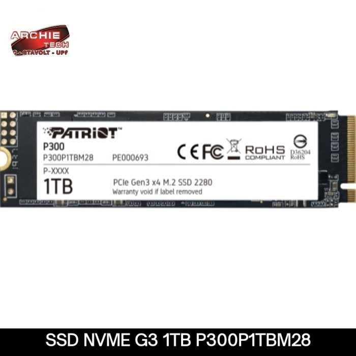 Jual SSD NVME Patriot G3 1 TB P300P1TBM28 M.2 NVMe PCIe Gen 3x4 ...