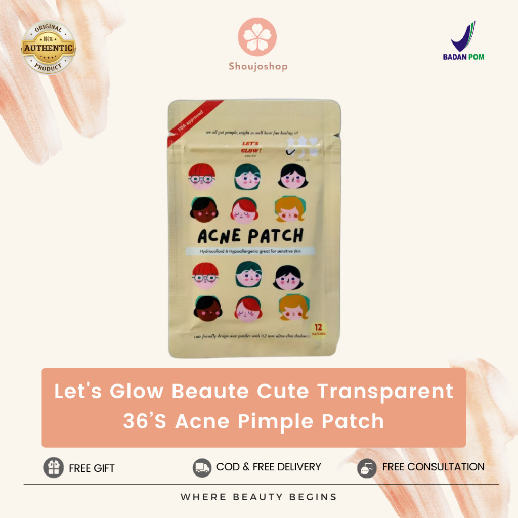 Jual Let's Glow Beaute Cute Transparent Acne Pimple Patch Stiker ...