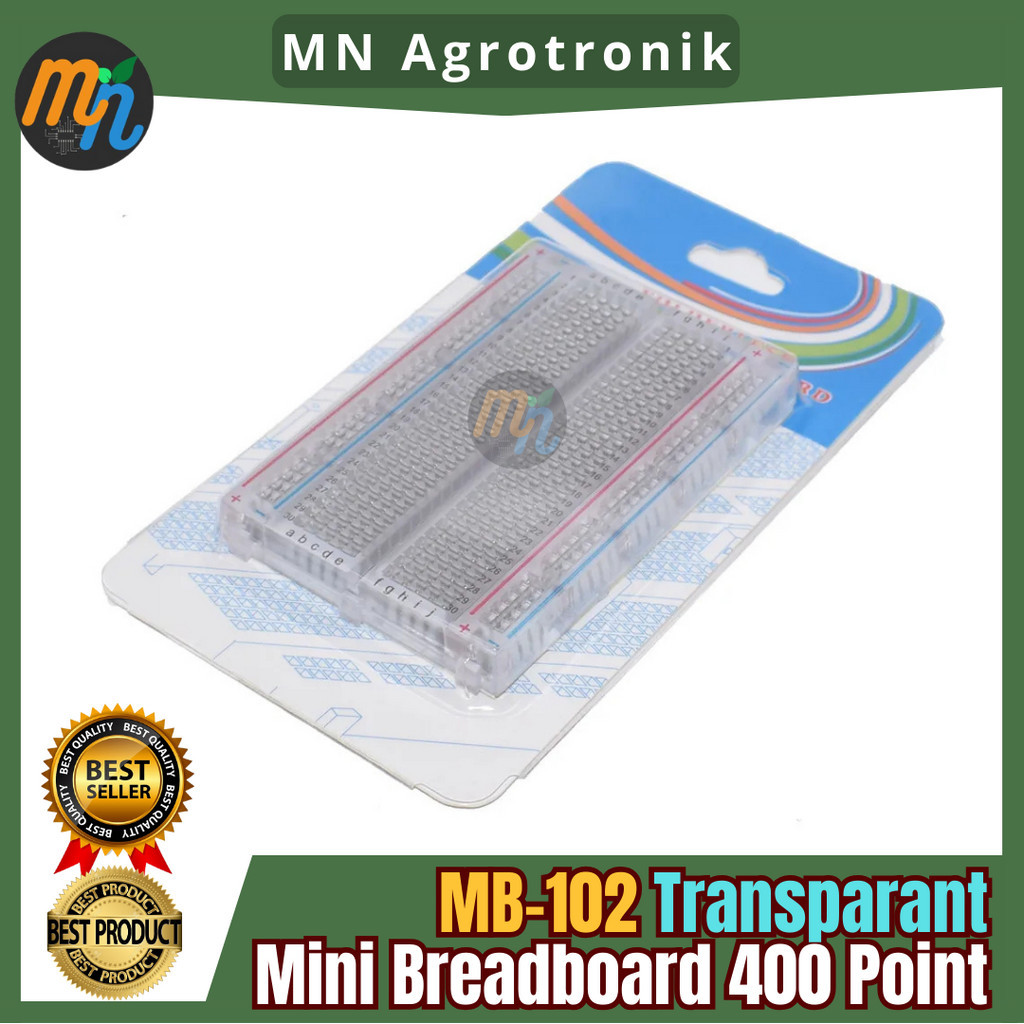 Jual MINI BREADBOARD 400P TRANSPARAN PAPAN PERCOBAAN PROTOBOARD MB-102 ...