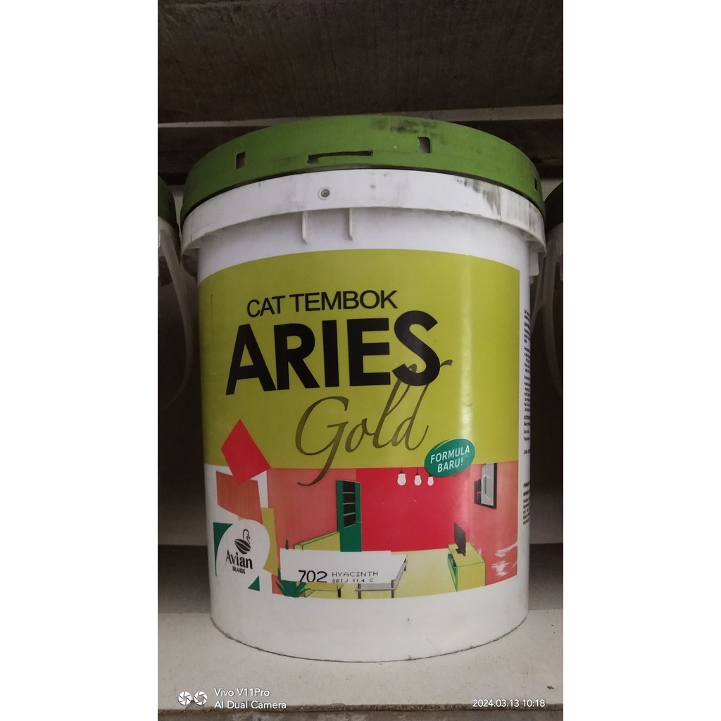 Jual CAT TEMBOK ARIES GOLD SUPER WHITE PAIL 18KG | Shopee Indonesia