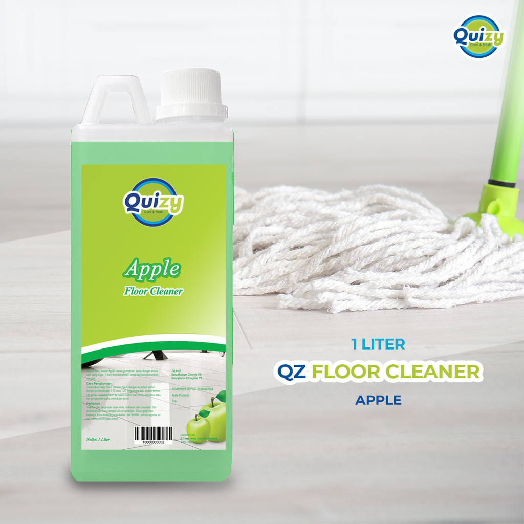 Jual Quizy - Floor Cleaner Apple 1L | Shopee Indonesia