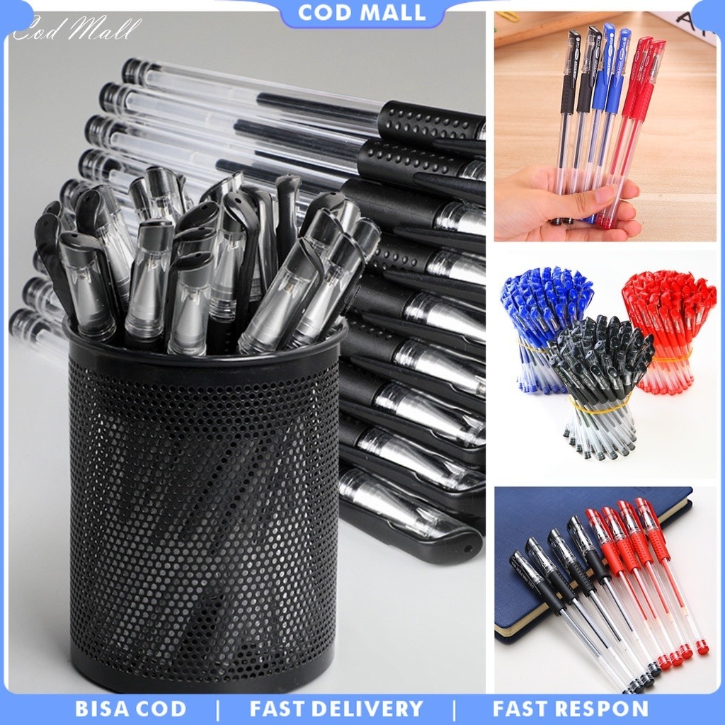 Jual Paket 1 Lusin Isi 12 Pcs Pulpen Gel 0.5 mm Bisa Diisi Ulang ...