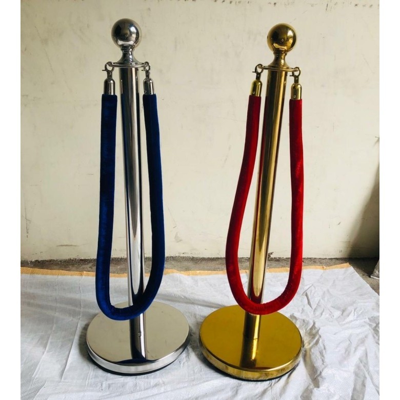 Jual Tiang Antrian Bank Gold - Kepala Bulat Emas Tinggi 95cm ...