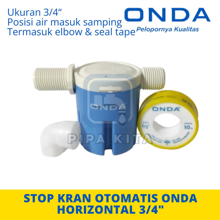 Jual Stop Kran Otomatis Horizontal 3/4 Inch ONDA Pelampung Keran Air ...