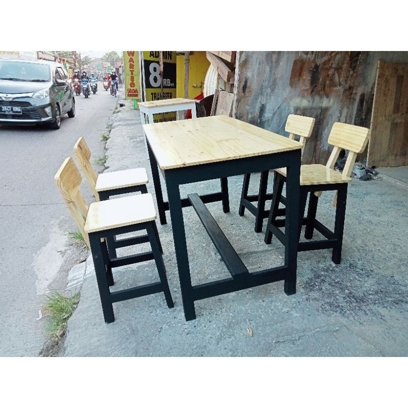 Jual meja makan meja resto meja caffe kayu jati Belanda | Shopee Indonesia