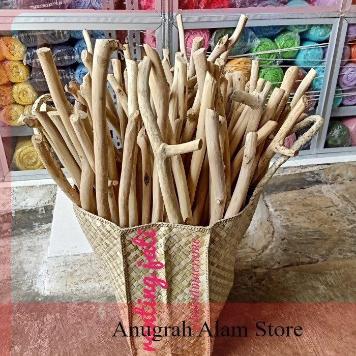 Jual ready Ranting Jati 40cm ranting kayu macrame untuk kerajinan ...