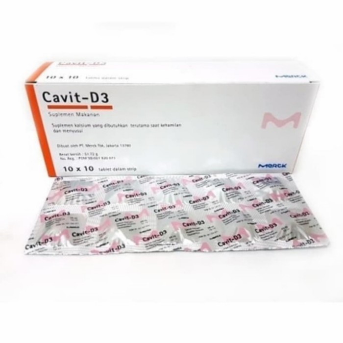 Jual CAVIT D3 10 Tab Strip KALSIUM VIT D3 , MEMBANTU TUMBUH DAN ...