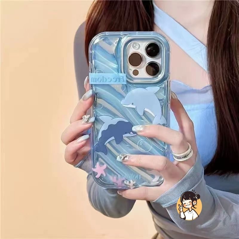 Jual Kasing Lumba -lumba Biru case IPhone 6s 7 8 Plus XR XS Max 11 Pro ...