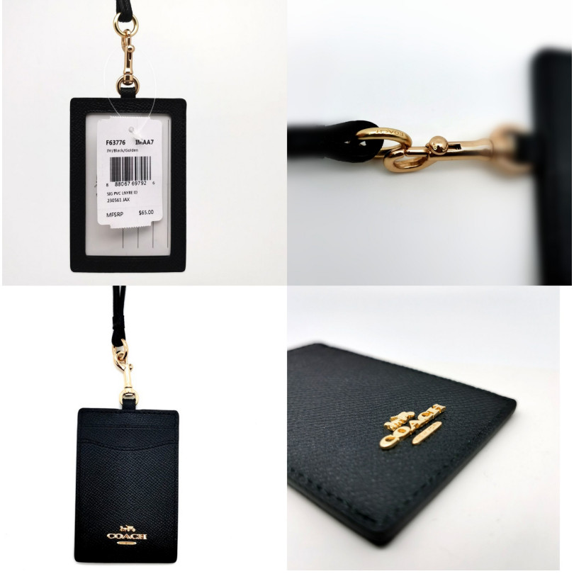 Jual Coach ID Card Holder Lanyard Coach Metal Logo Card Holder ID ...