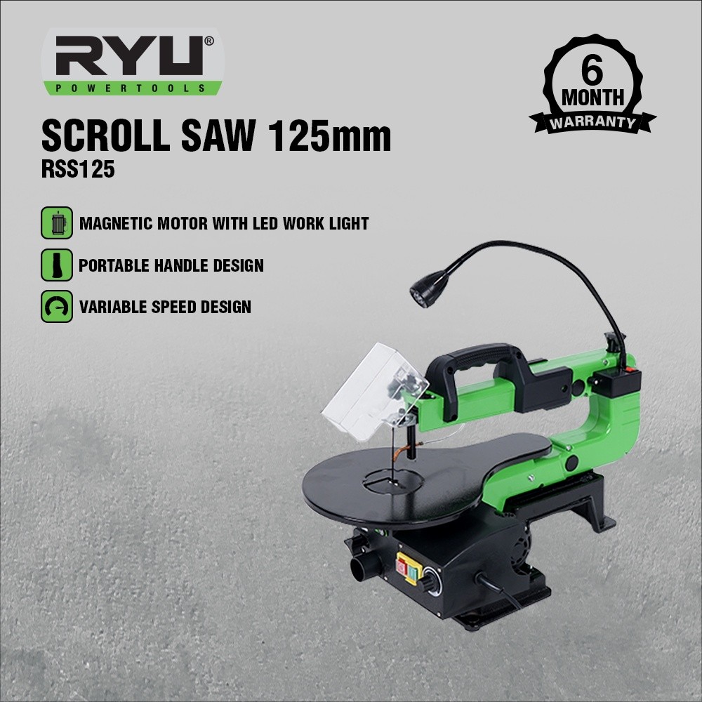 Jual Ryu scroll saw 125 mm - mesin gergaji meja ukir kayu - perkakas ...