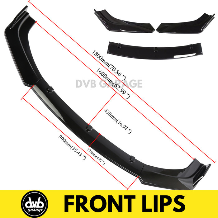 Jual Front Lips Depan Splitter Universal - Add On Carbon Bemper Depan ...