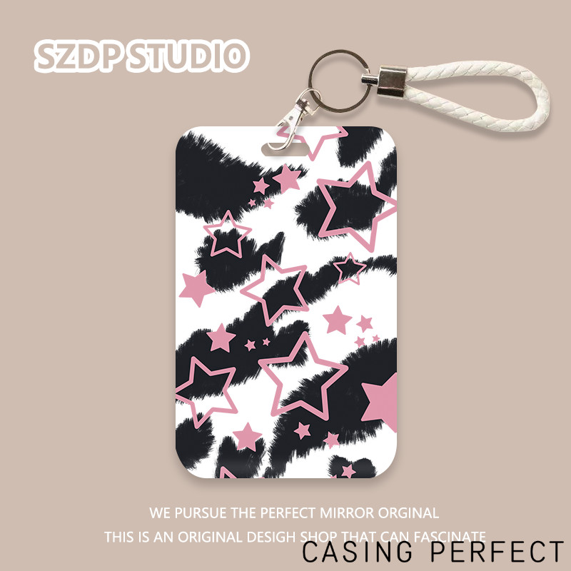 Jual ID CARD HOLDER,Bintang dengan tekstur susu/sekolah, tempat kartu ...