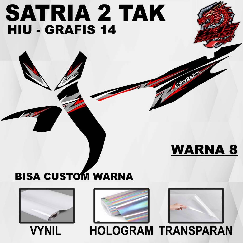 Jual stiker striping Suzuki Satria 2tak Satria hiu - decal striping ...