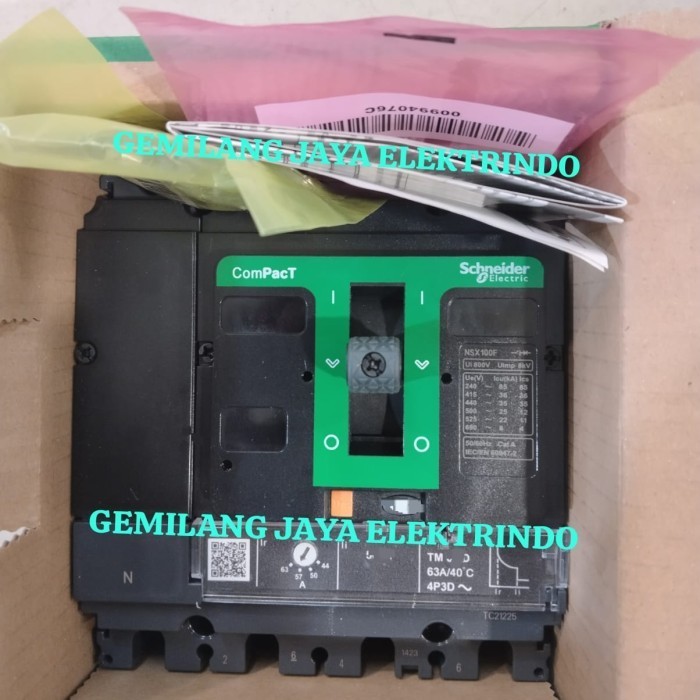 Jual MCCB SCHNEIDER NSX100F 4P 25A 36KA TM25D C10F6TM025 TYPE BARU ...