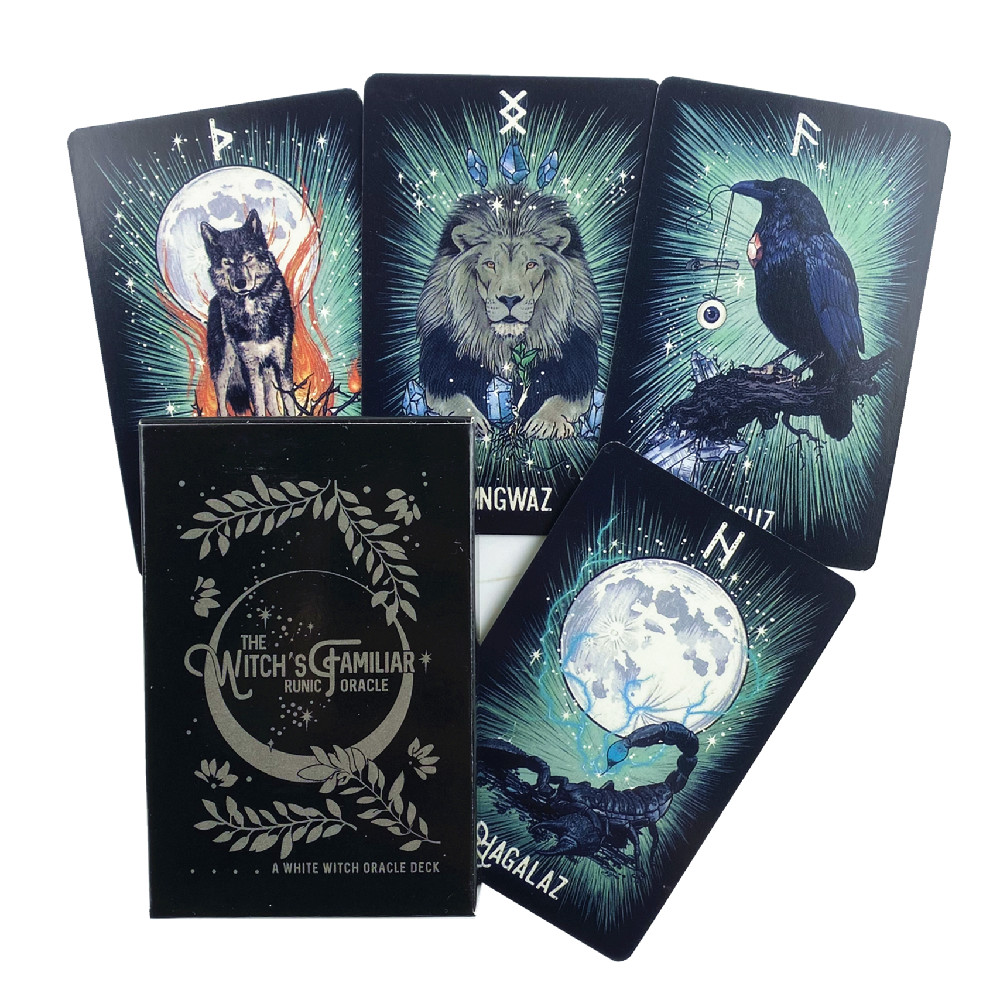 Jual Witch'S Familiar Runic Oracle 24 Card Indie Tarot Deck Runes Rune ...