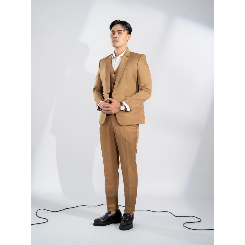 Jual Goldy Outfit Setelan Jas Celana & Rompi Golden Brown - Peaky ...