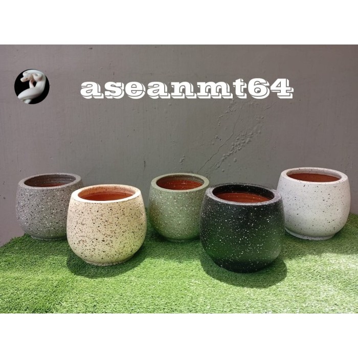 Jual pot teraso pir,pot teraso bulat,pot gerabah tanah liat | Shopee ...