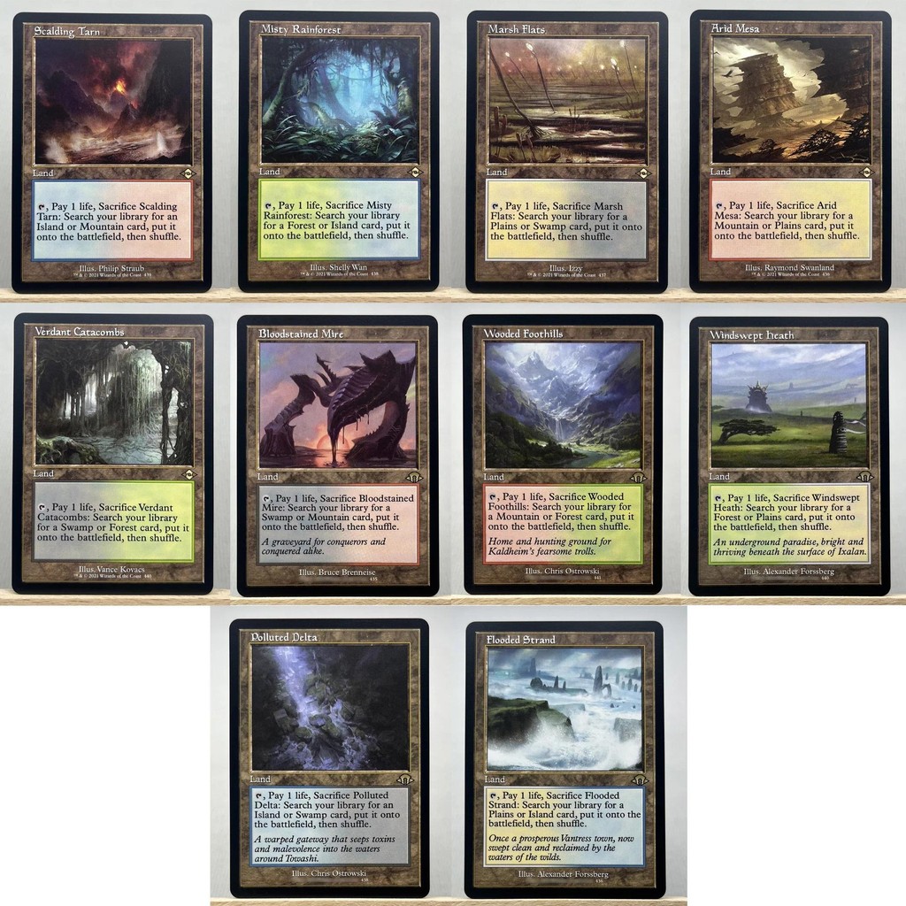 Jual MH3 MH2 HOLO10-03 TCG magical Cards for Home Play Proxy fetch land ...